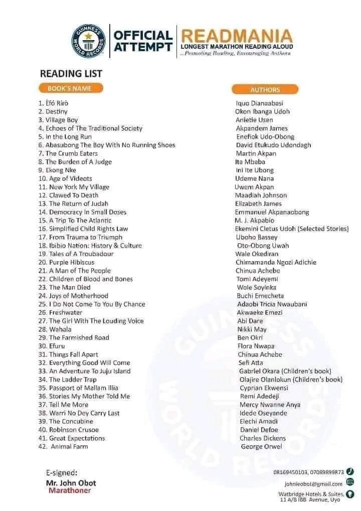 Nigerian Obot, Attempts Guinness World Record For ‘Longest Marathon ...